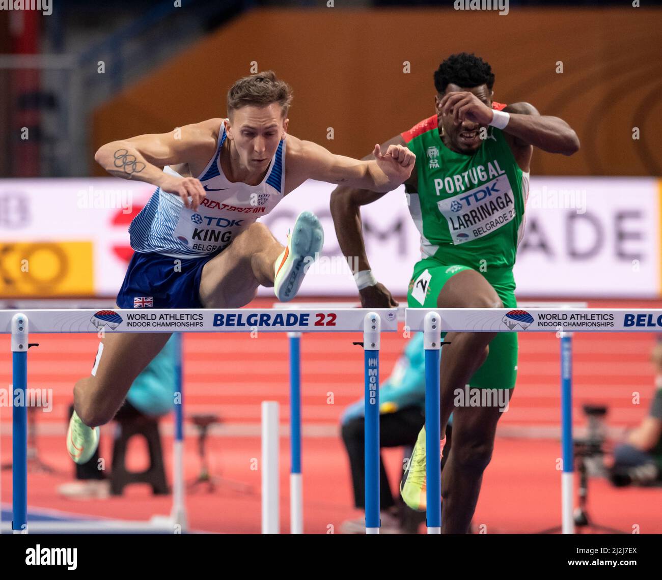 David King GB & NI, Abdel Kader Larrinaga POR competing in the men’s ...