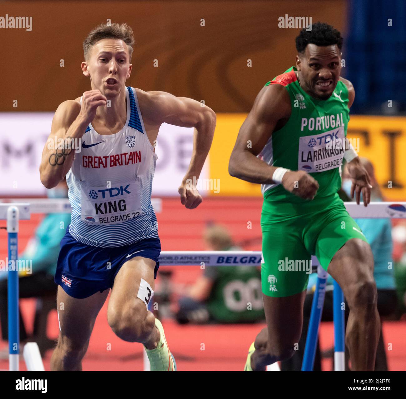 David King GB & NI, Abdel Kader Larrinaga POR competing in the men’s ...