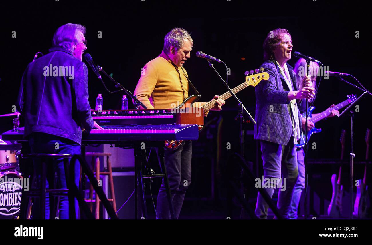 The Zombies rock band perform live on stage at the Plaza Live theater ...