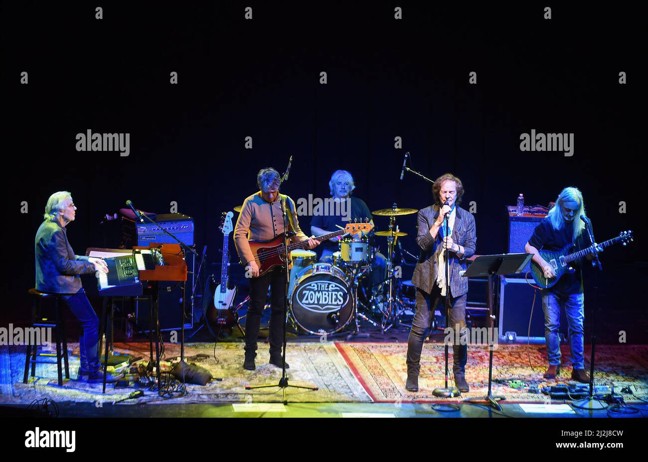 The Zombies rock band perform live on stage at the Plaza Live theater ...