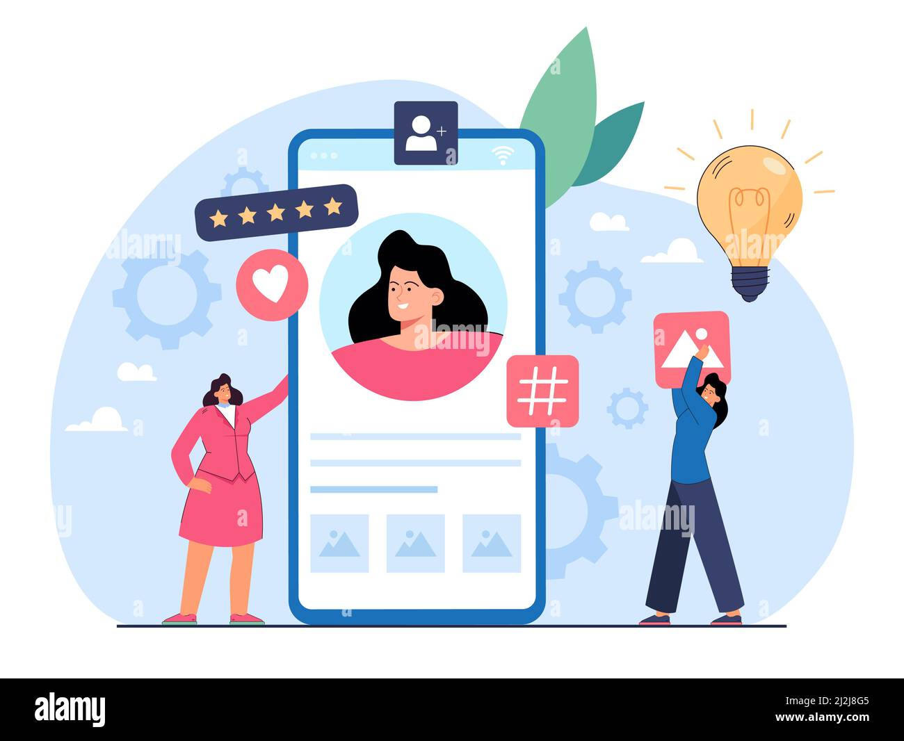 Woman with personal brand managing online presence or identity. Brand ... Woman with personal brand managing online presence or identity. Brand ...