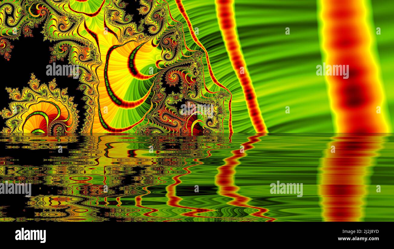 Abstract Computer generated Fractal design. A fractal is a never-ending ...