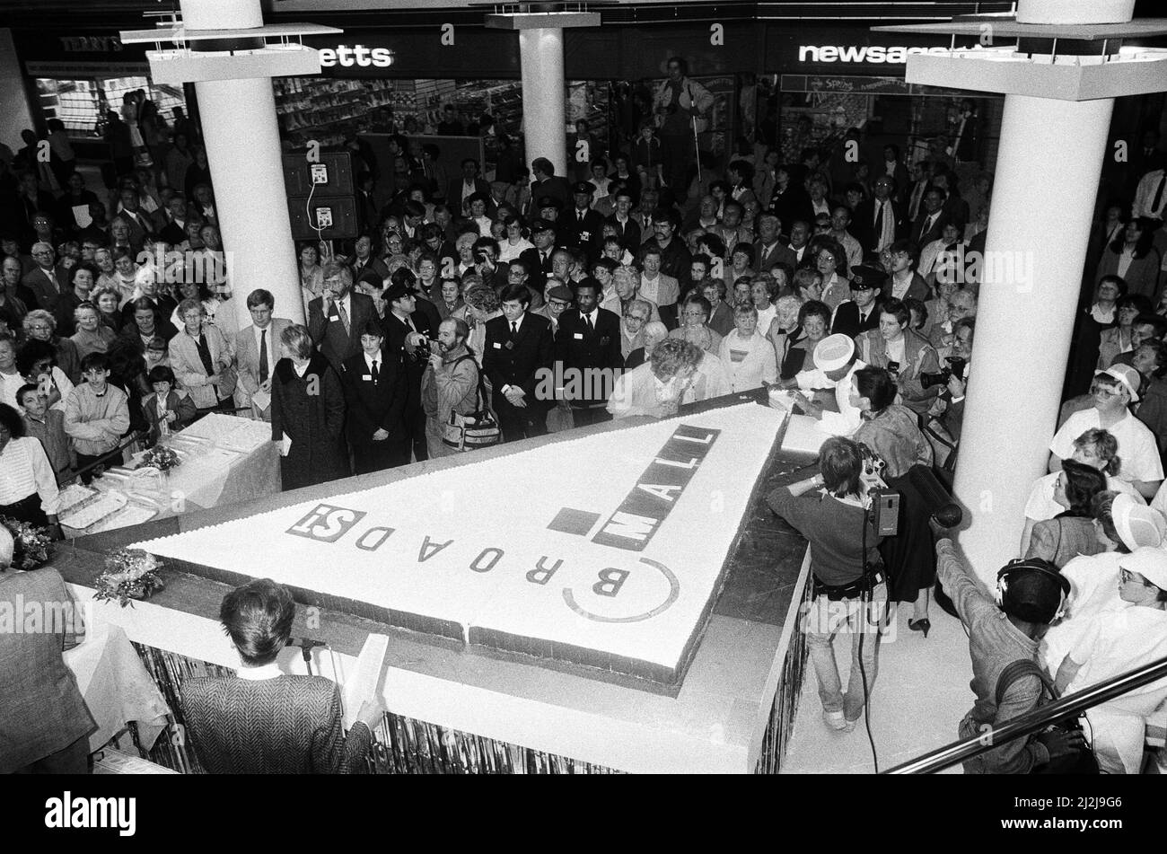 The opening of Broad Street Mall, an indoor shopping mall in central ...