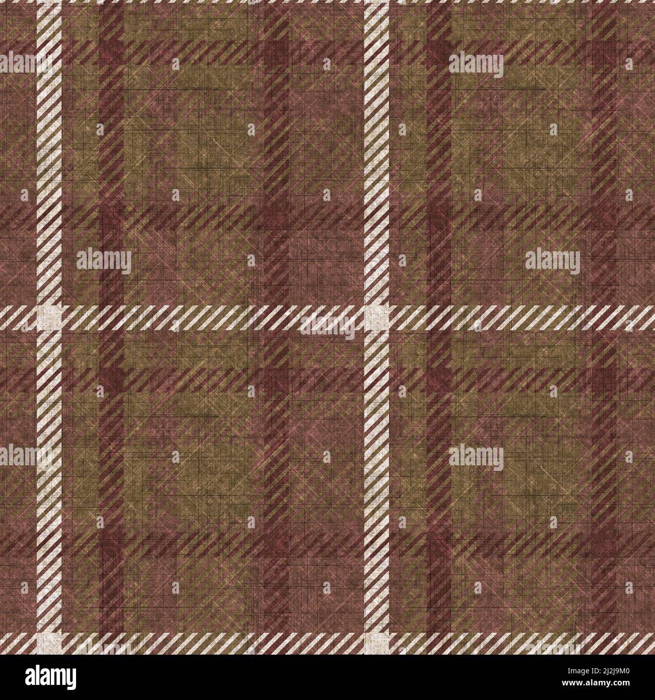 Sepia brown neutral woven plaid texture background. Seamless old worn ...