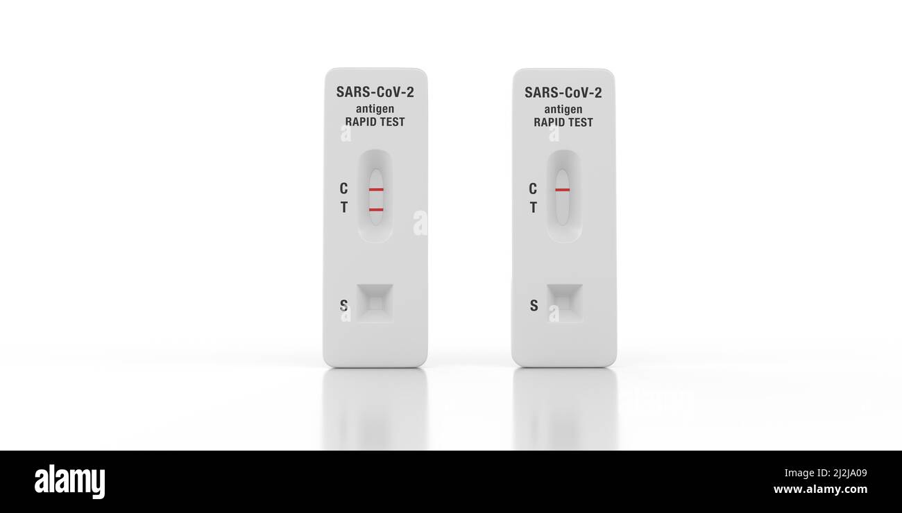 Covid-19 rapid test kit concept: Two personal express medical testing ...