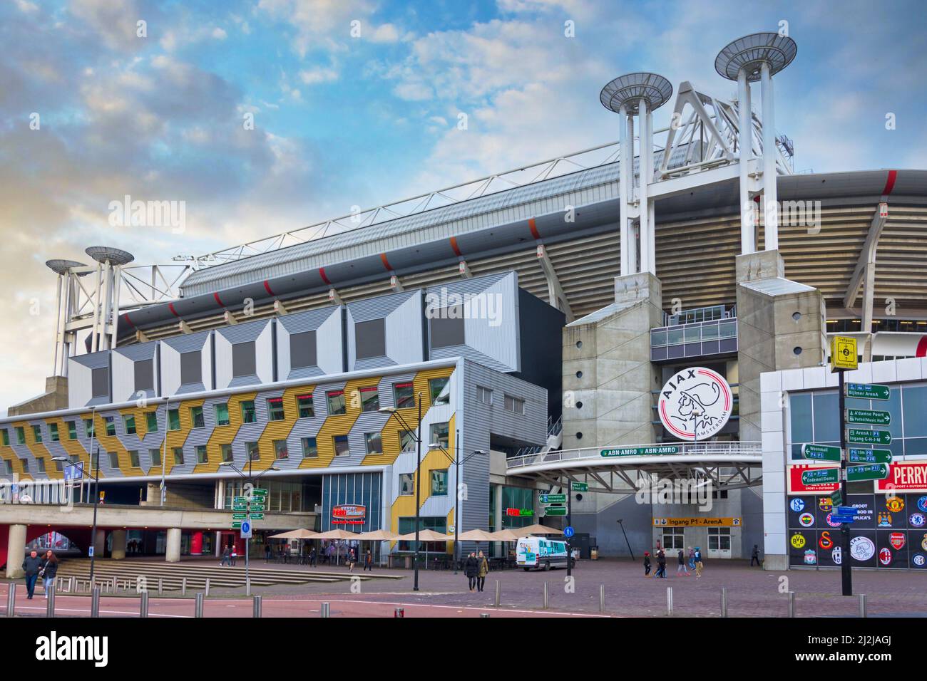 AMSTERDAM / NETHERLANDS - December 5, 2015: Outside Amsterdam Arena ...