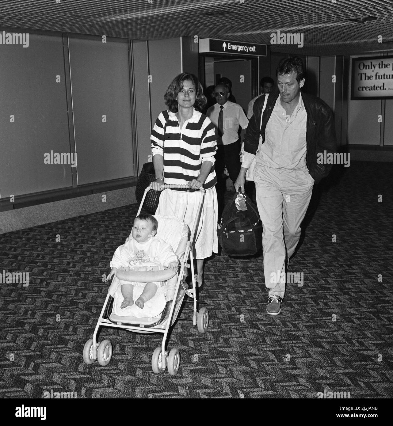 Leslie Grantham at LAP with his wife Jane and their baby. 24th June ...