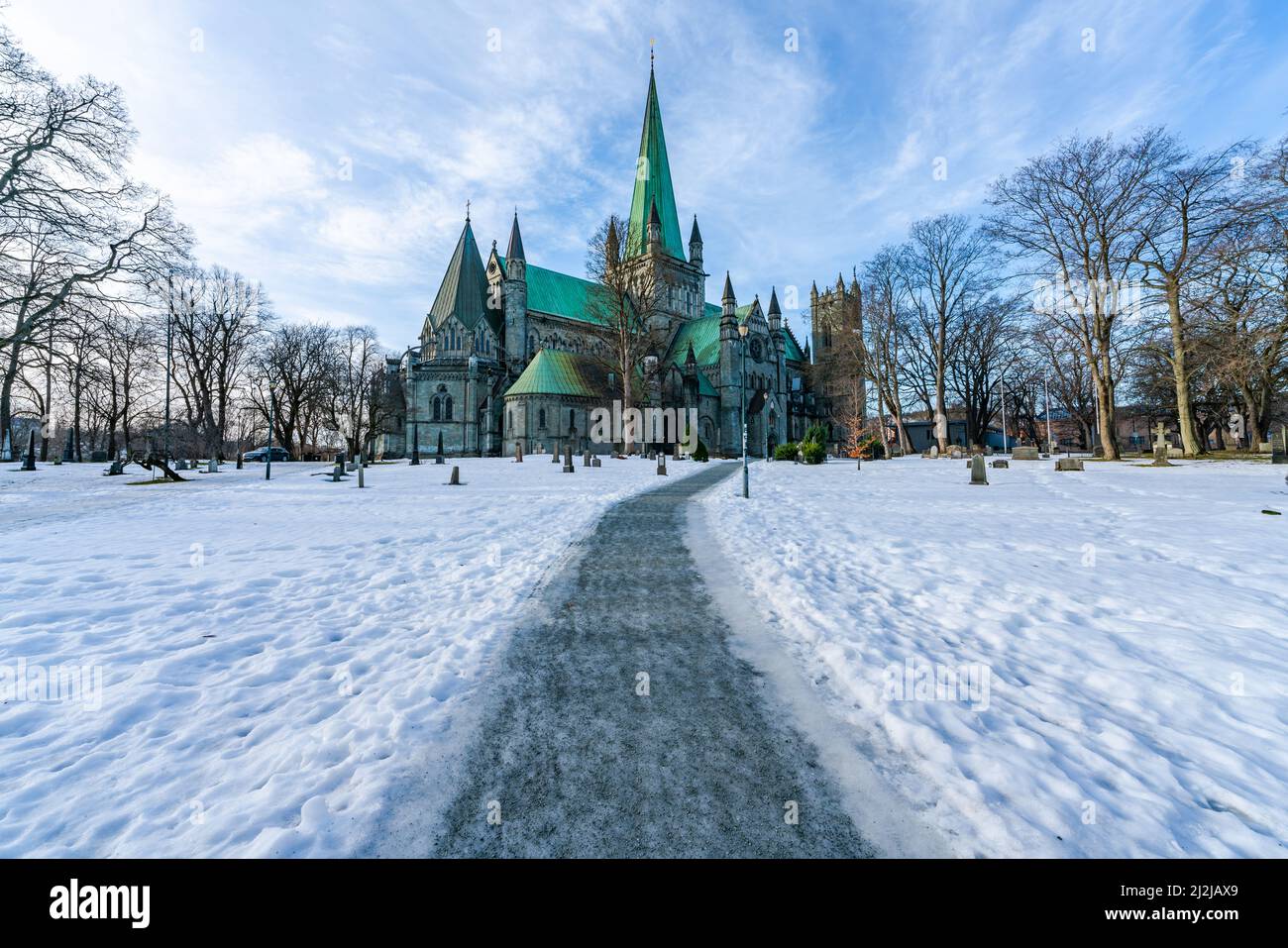 A famous cathedral Nidarosdomen in Trondheim, Norway Stock Photo - Alamy