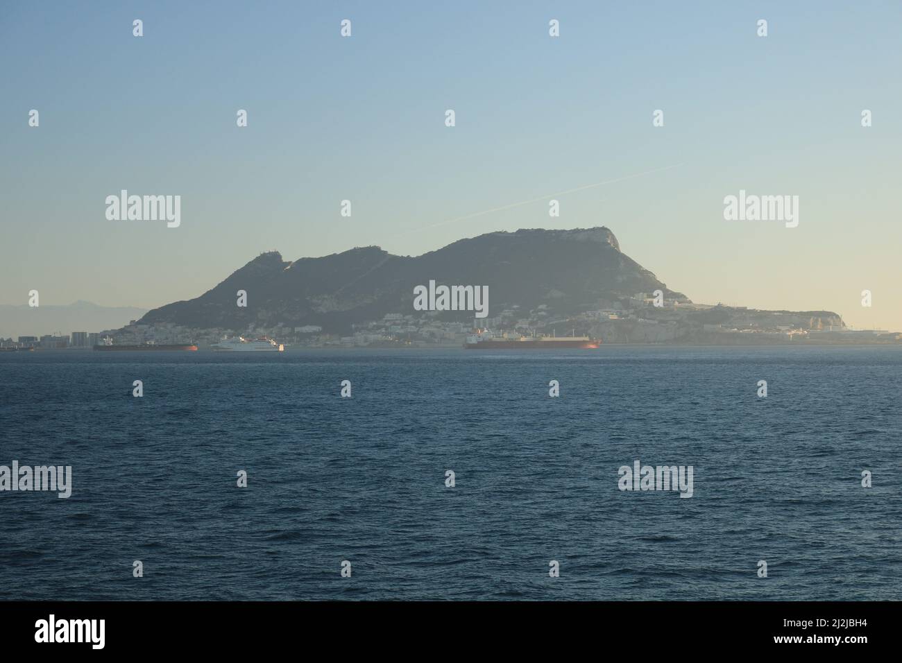 The beautiful scene of sailing Morocco to Gibraltar Stock Photo - Alamy