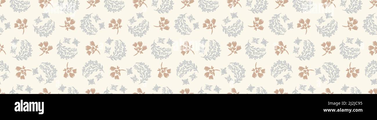 Calm newborn baby minimal foliage seamless border pattern. Gender ...