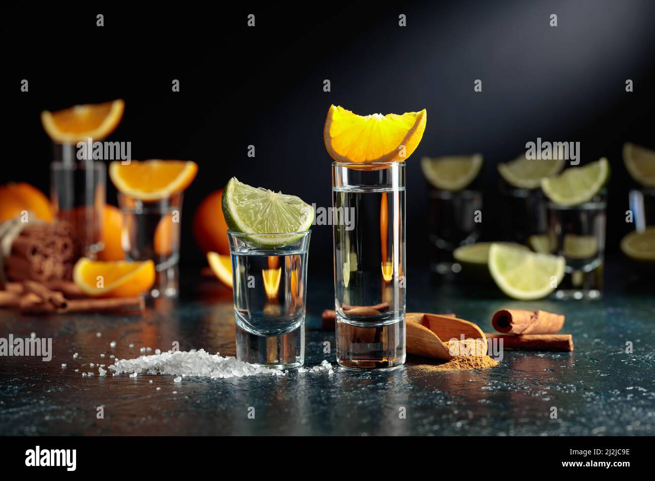 Various ways of using tequila. Tequila with lime and salt and tequila ...