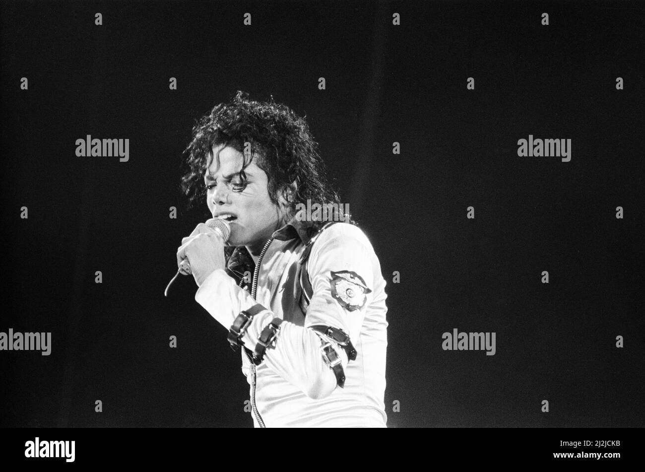 Michael Jackson, Bad Tour 1988, concert at Aintree Racecourse, Aintree ...