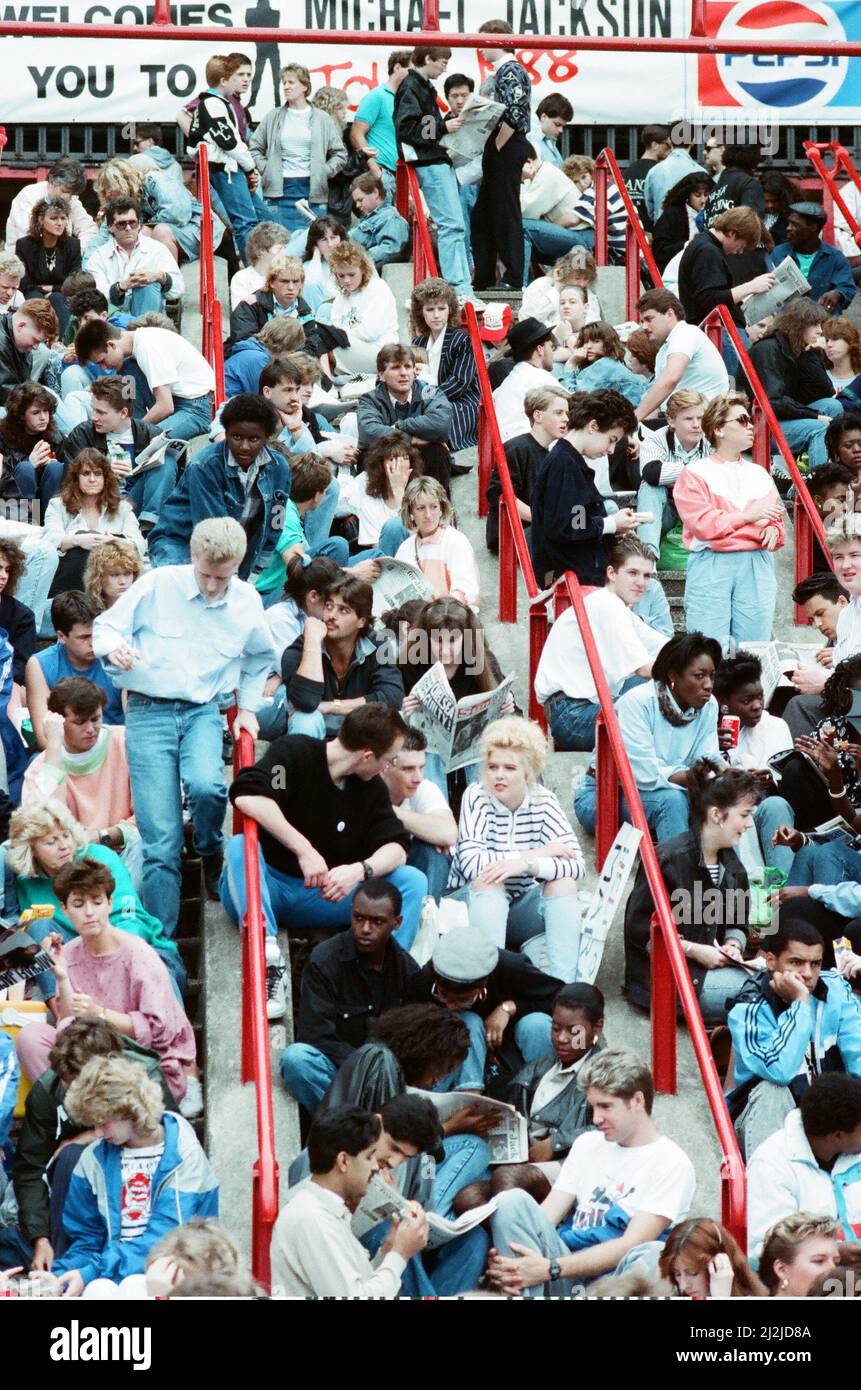Audience gather outside the Wembley Stadium prior to the Michael ...