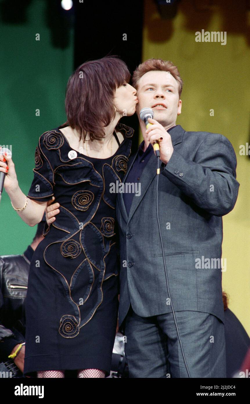 Chrissie Hynde of The Pretenders performing with UB40 at the Nelson ...