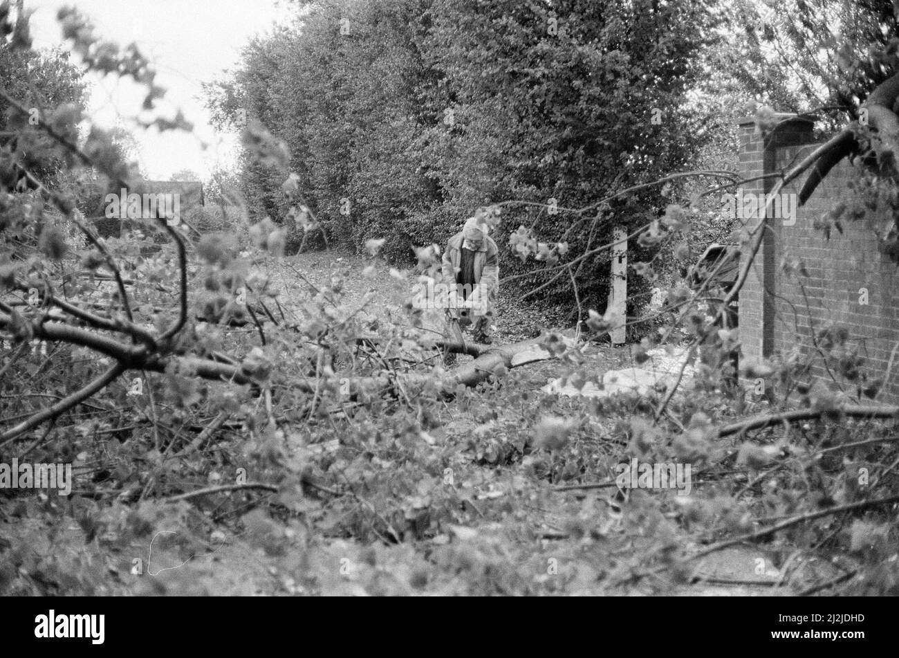 The great storm 1987 uk Black and White Stock Photos & Images - Alamy