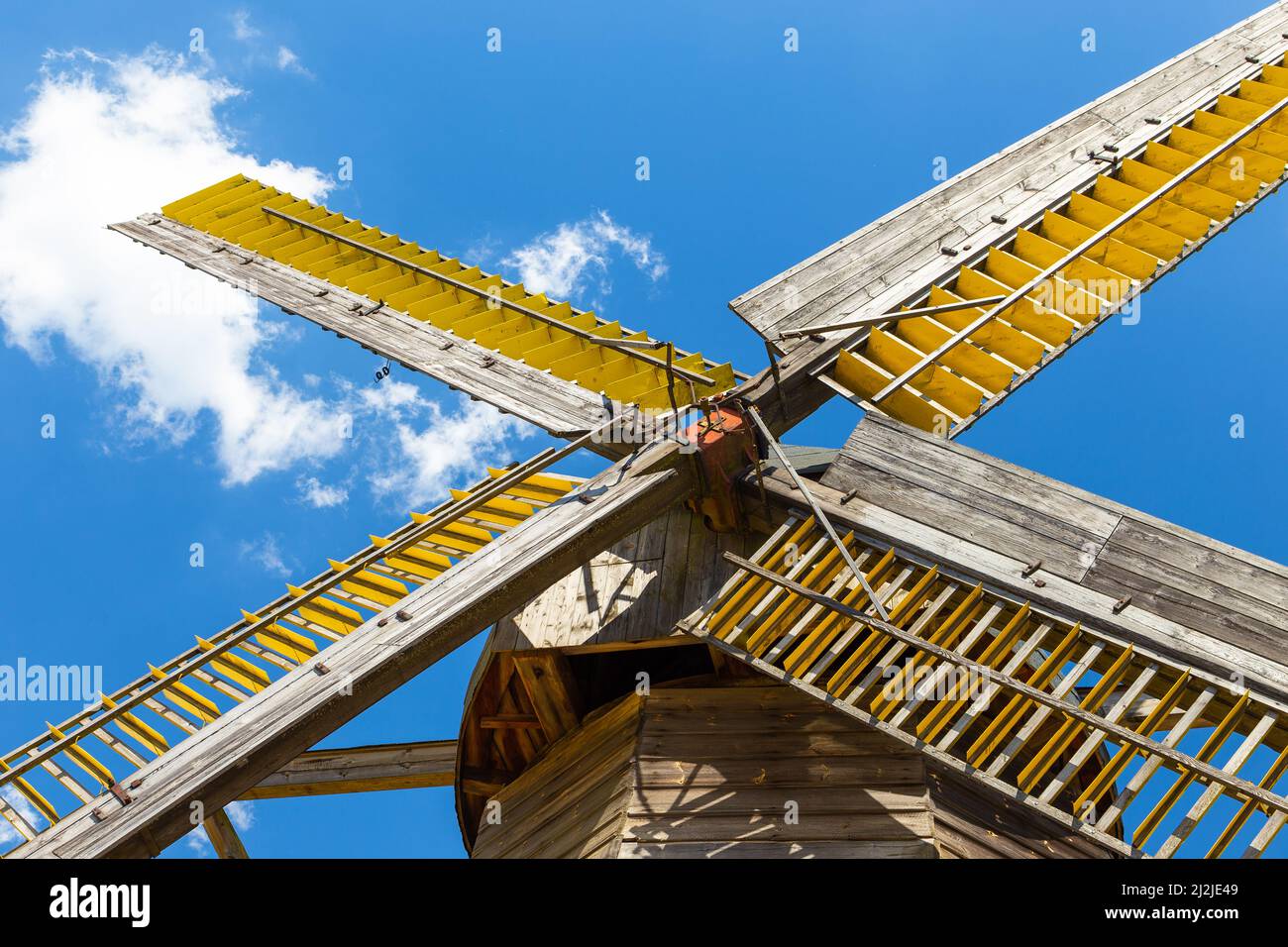 Dutch type windmill from Brusy in open-air museum, Kashubian ...