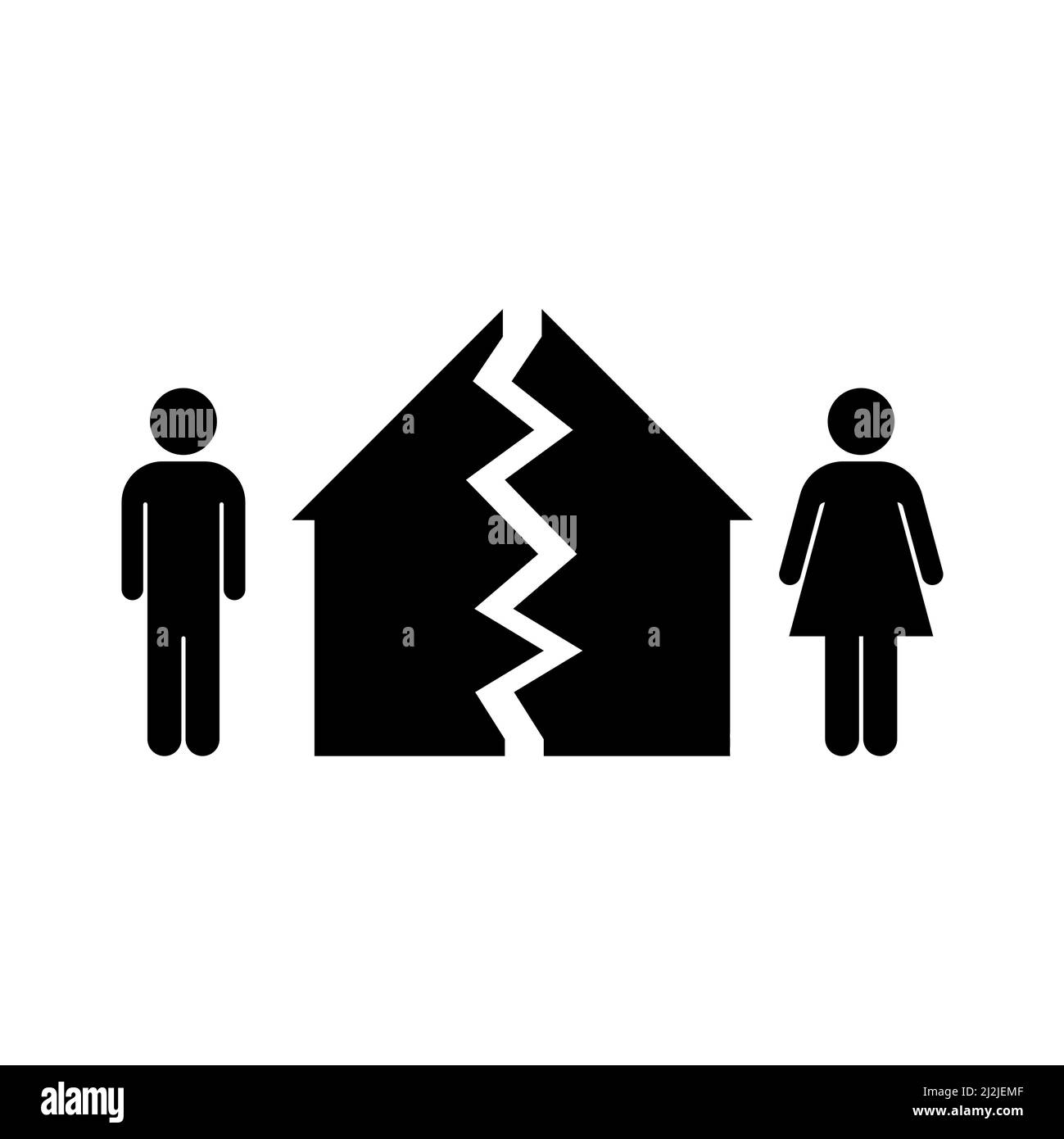 Divorce vector icon isolated on white background Stock Vector Image ...