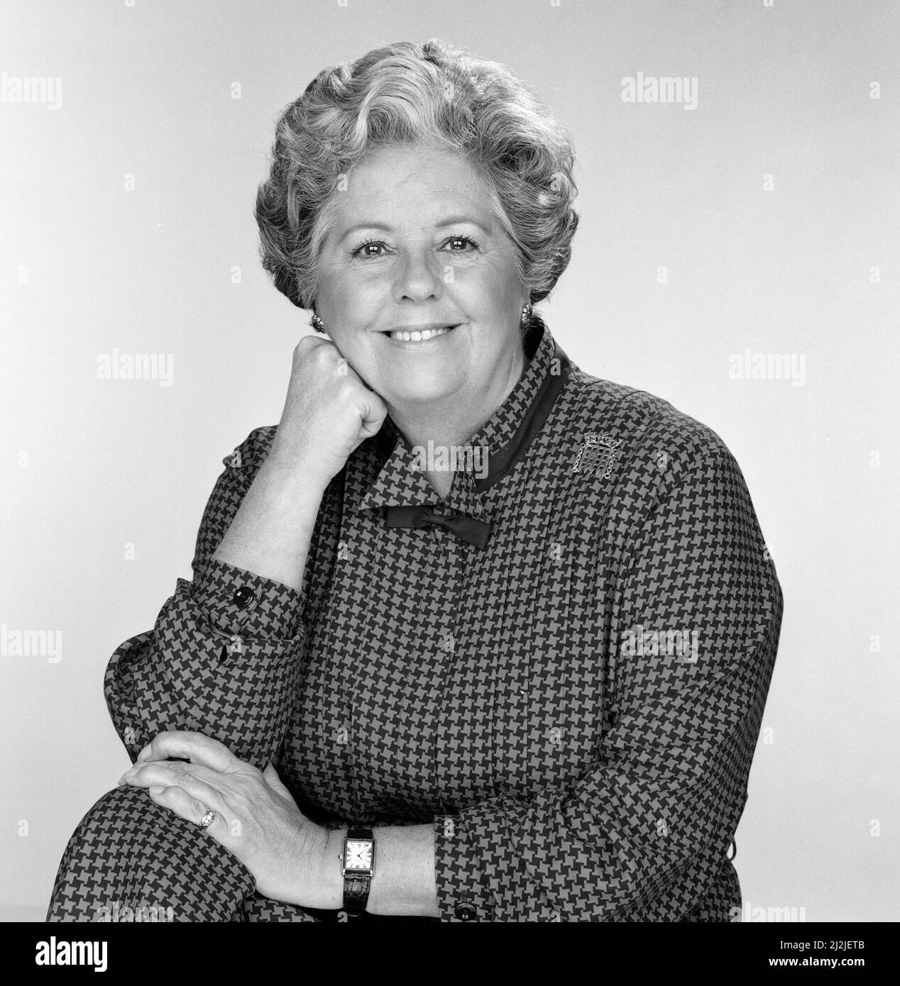 Betty Boothroyd. 21st February 1987 Stock Photo - Alamy