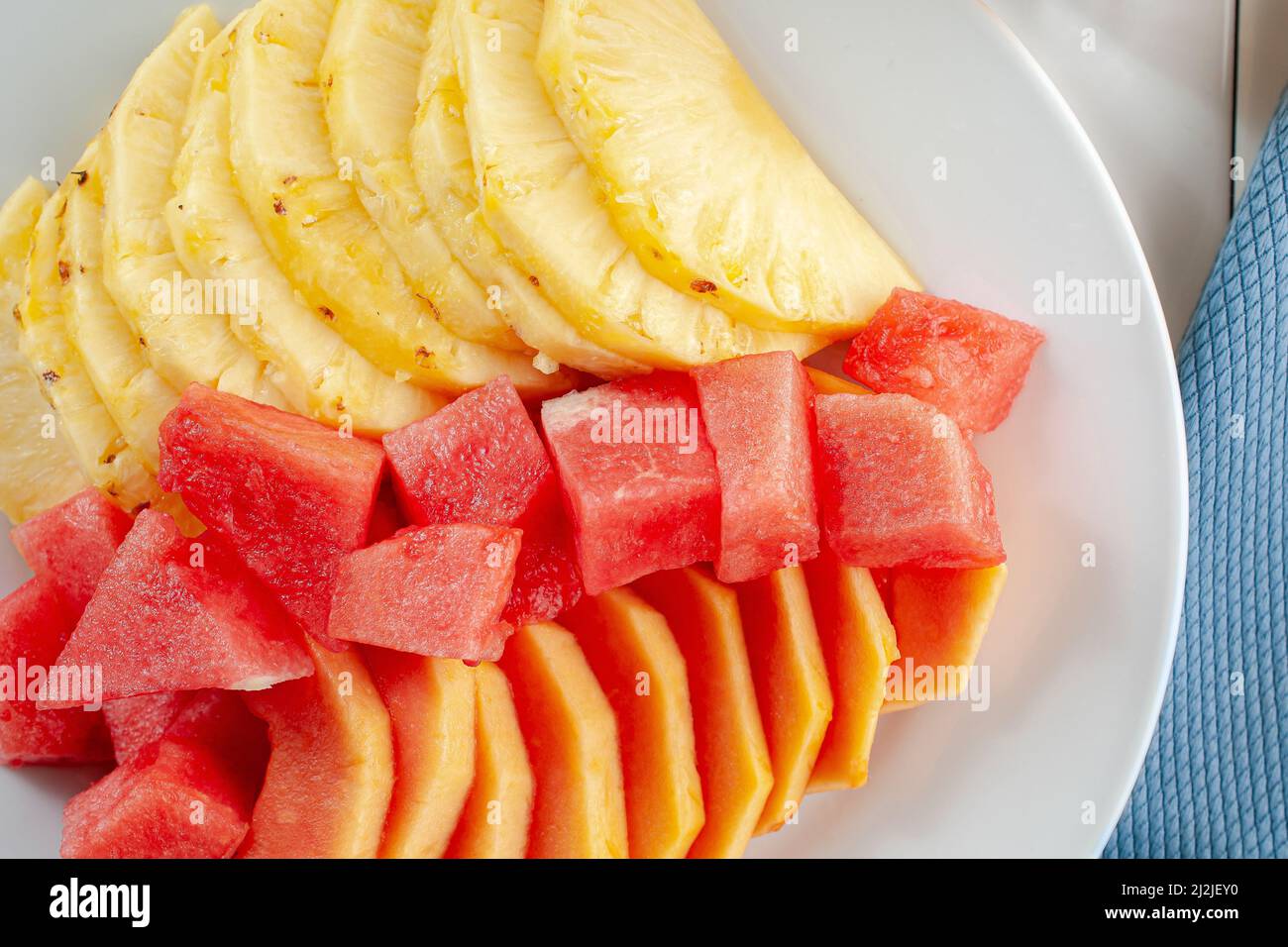 Papaya pineapple watermelon with hi-res stock photography and images ...