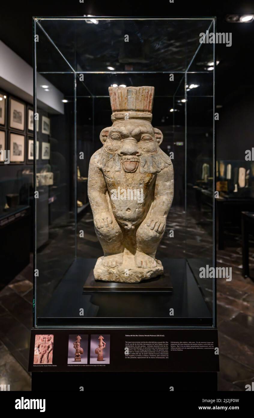 Barcelona, Spain. Artifacts in Museum of Ancient Egypt Culture Stock ...