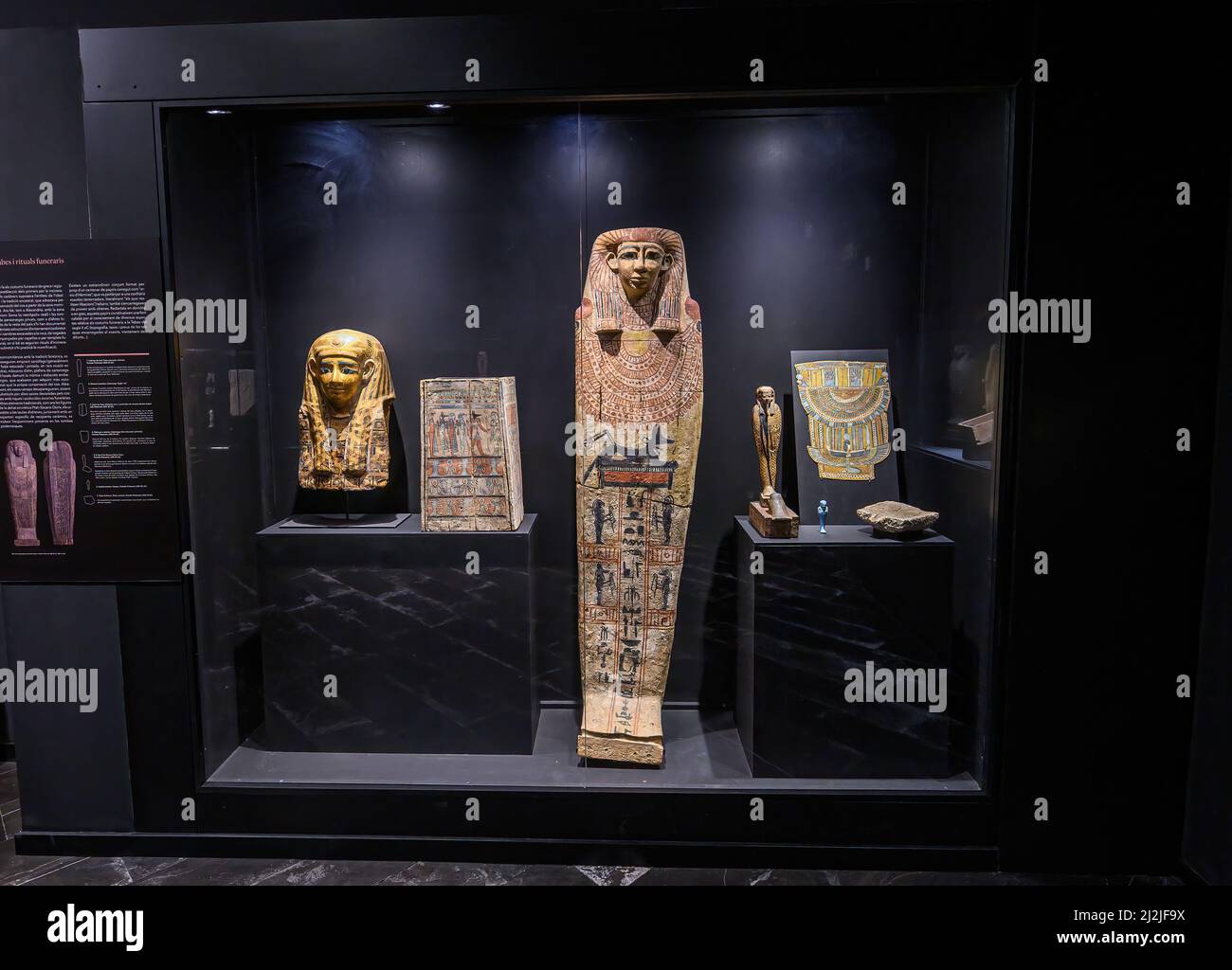 Barcelona, Spain. Artifacts in Museum of Ancient Egypt Culture Stock ...