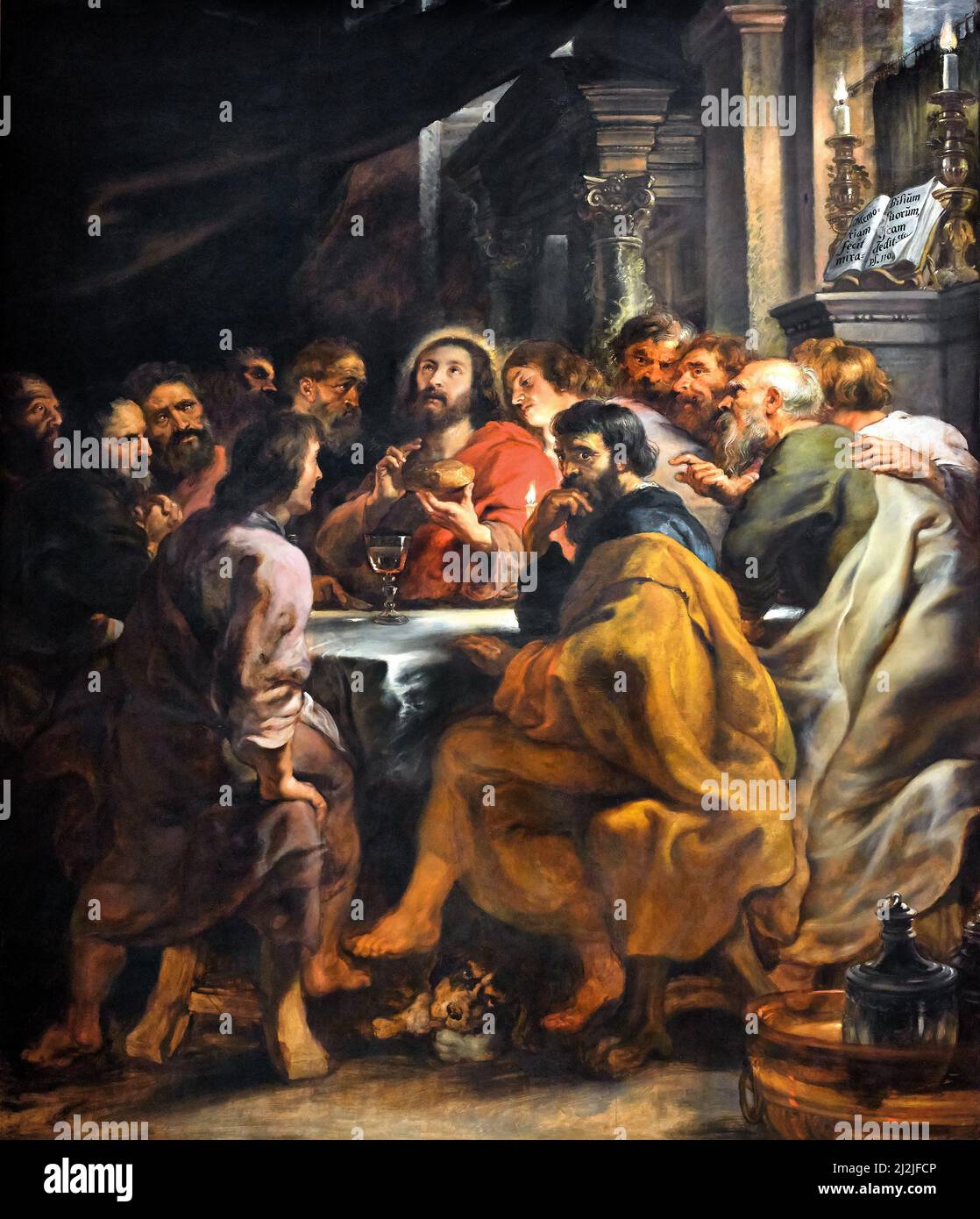 Last supper - oil on wood - Pieter Paul Rubens - 1632 - Milano, Italy, Brera Art Gallery Stock ...