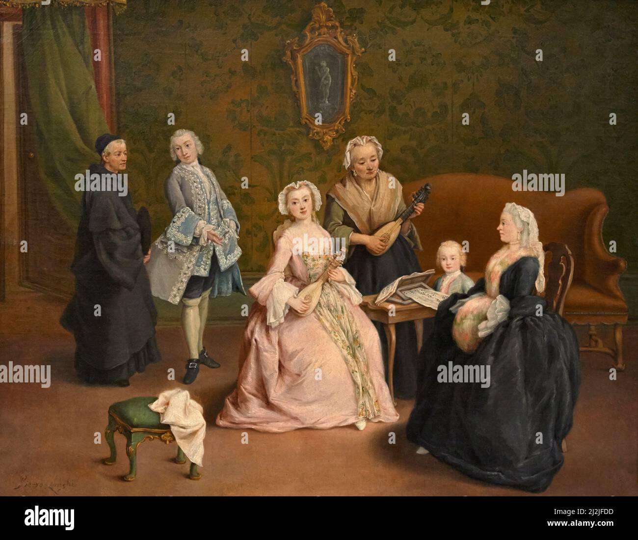 The concertino - oil on canvas - Pietro Longhi - 1755 - Milano, Italy ...
