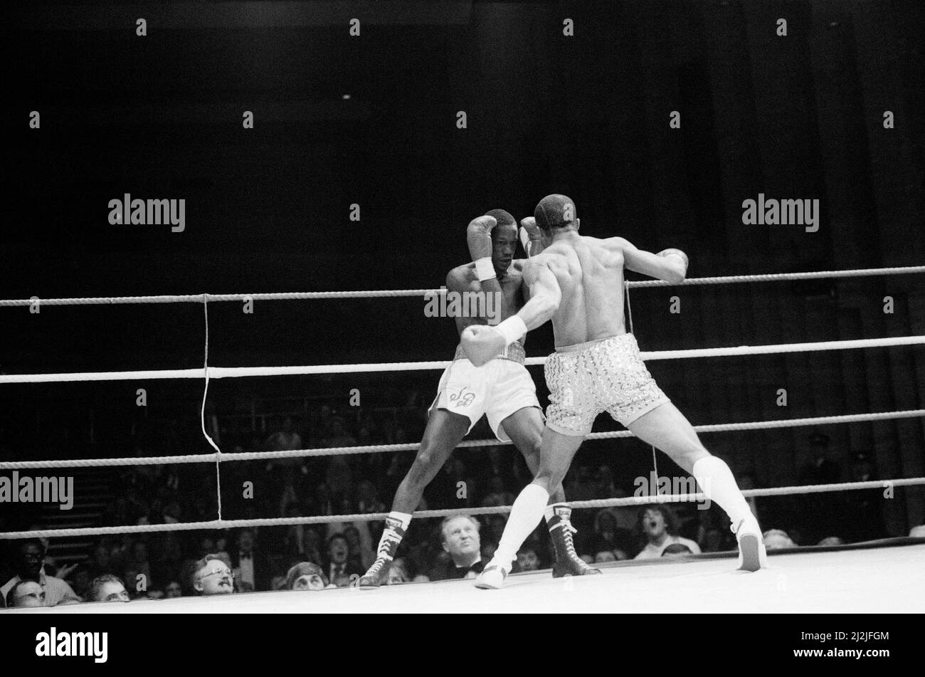 WBC and IBF, welterweight title fight between Lloyd Honeyghan and ...