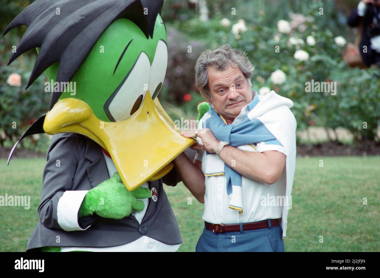 Actor David Jason pictured with Count Duckula (who is voiced by David ...