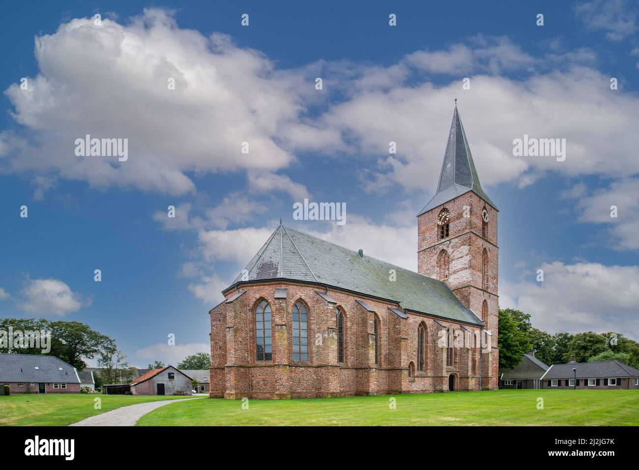 The Jacobus Church in the city of Rolde is a late medieval restored ...