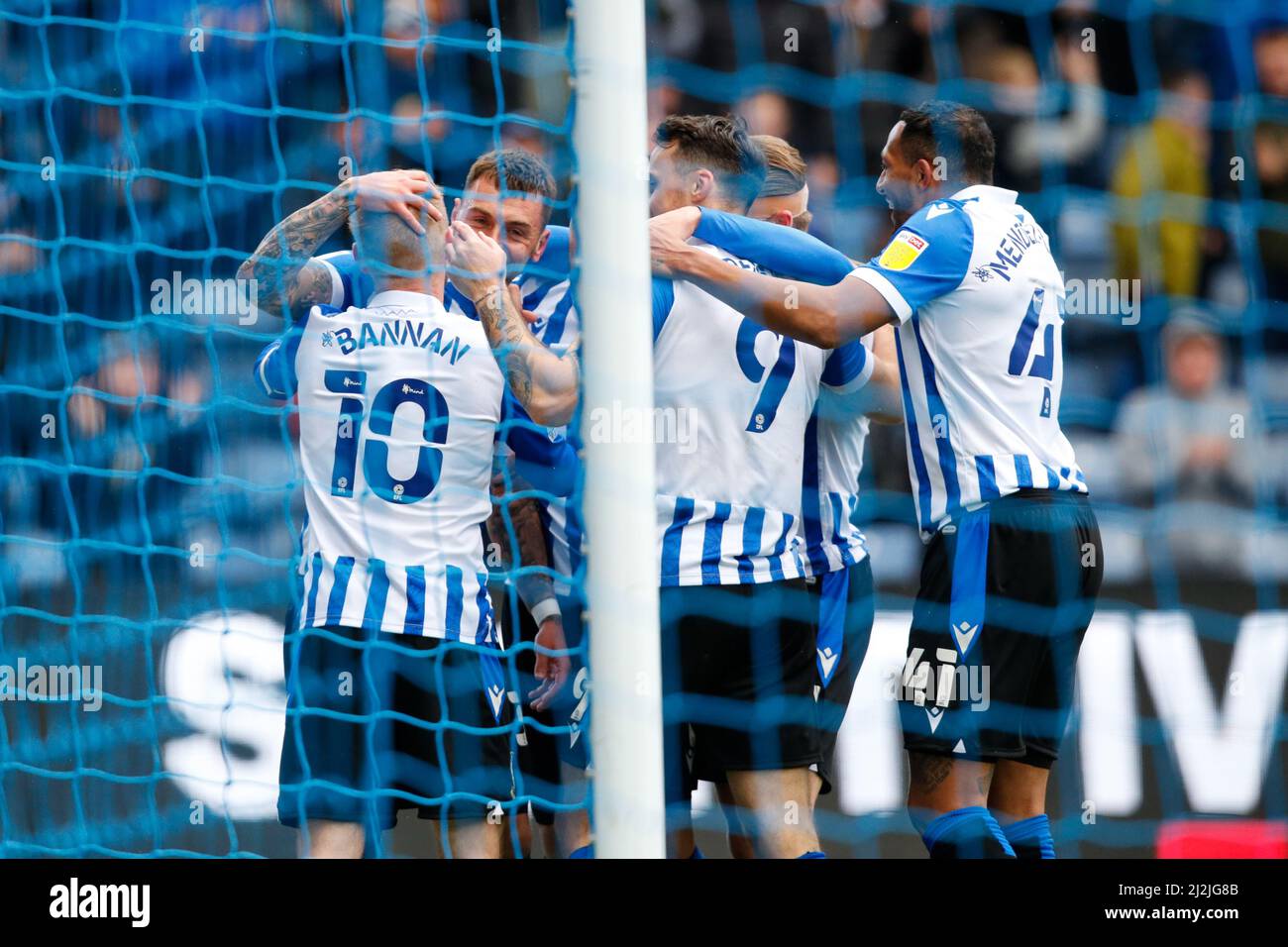 Jack Hunt #32 of Sheffield Wednesday Celebrates scoring a goal to make ...