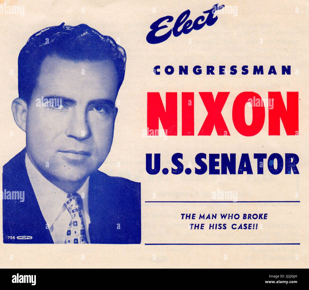 Flyer/handout for Nixon for Senate campaign, 1950 Stock Photo - Alamy