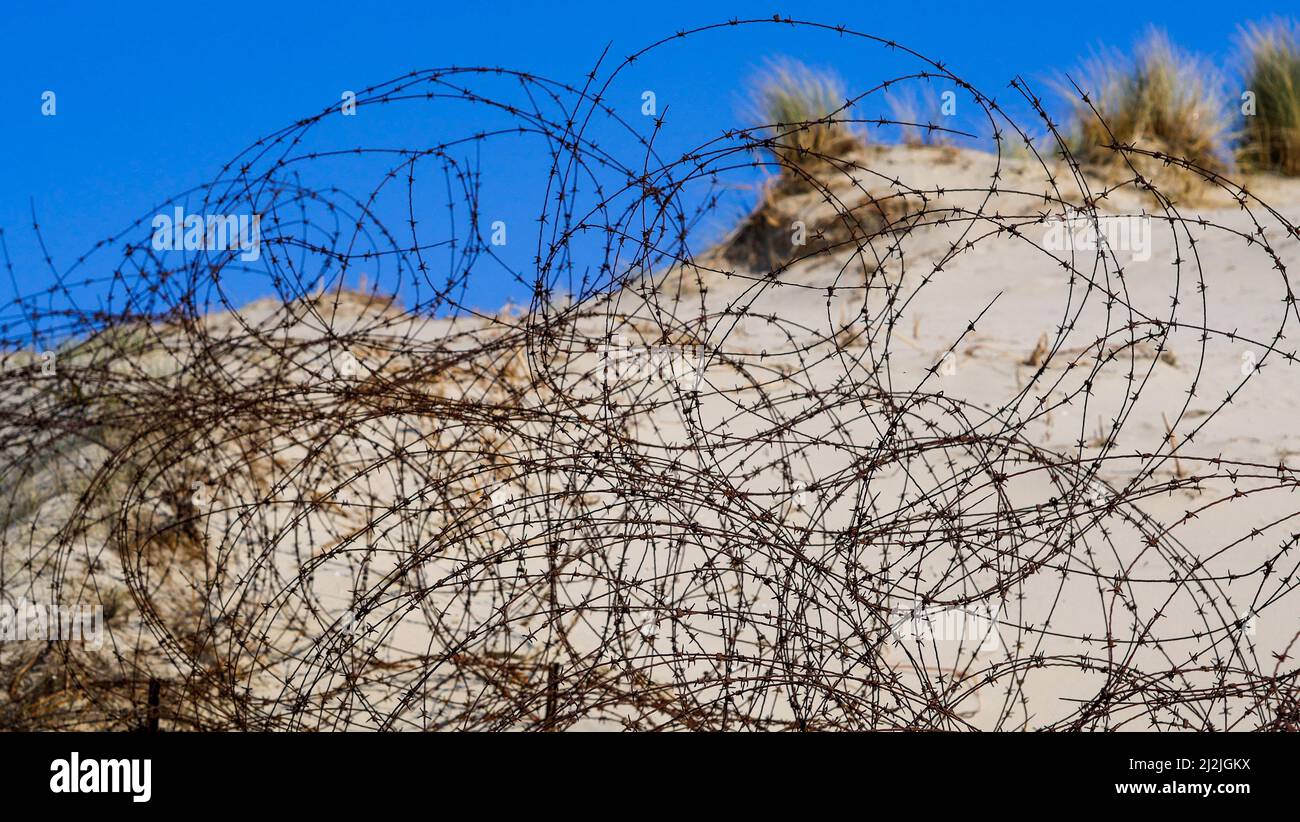 Wwii german barbed wire fence hi-res stock photography and images - Alamy