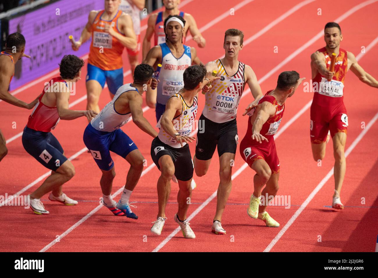 Iñaki Canal and Bruno Hortelano-Roig SPA competing the men’s 4x400m ...