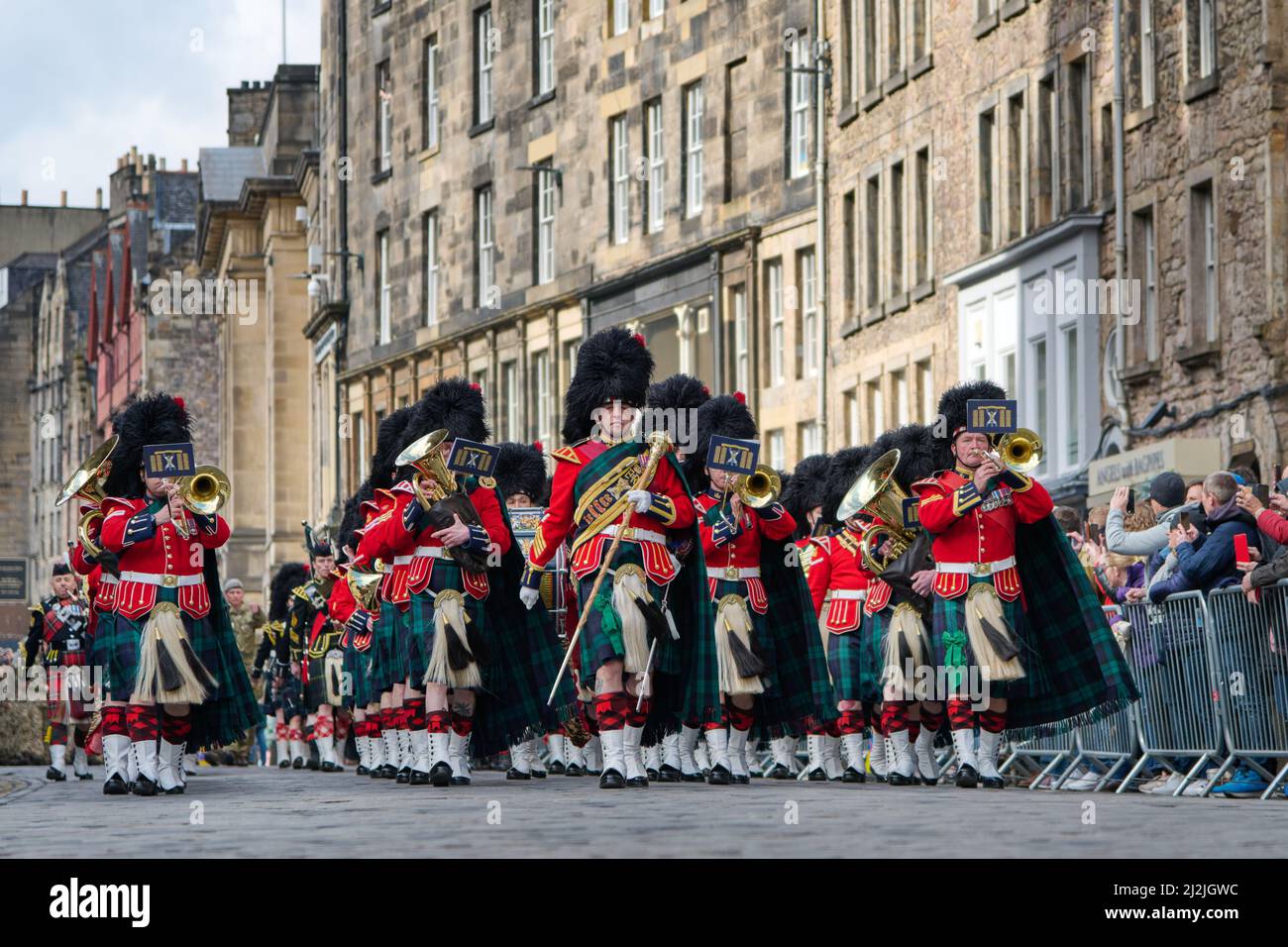 Edinburgh Scotland, UK April 02 2022.The British Army, The Scottish and ...