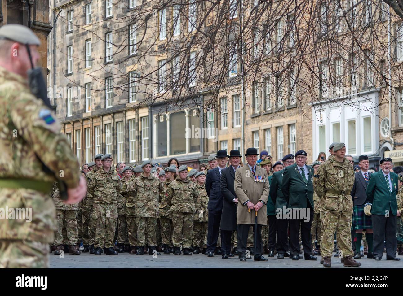 Edinburgh Scotland, UK April 02 2022.The British Army, The Scottish and ...