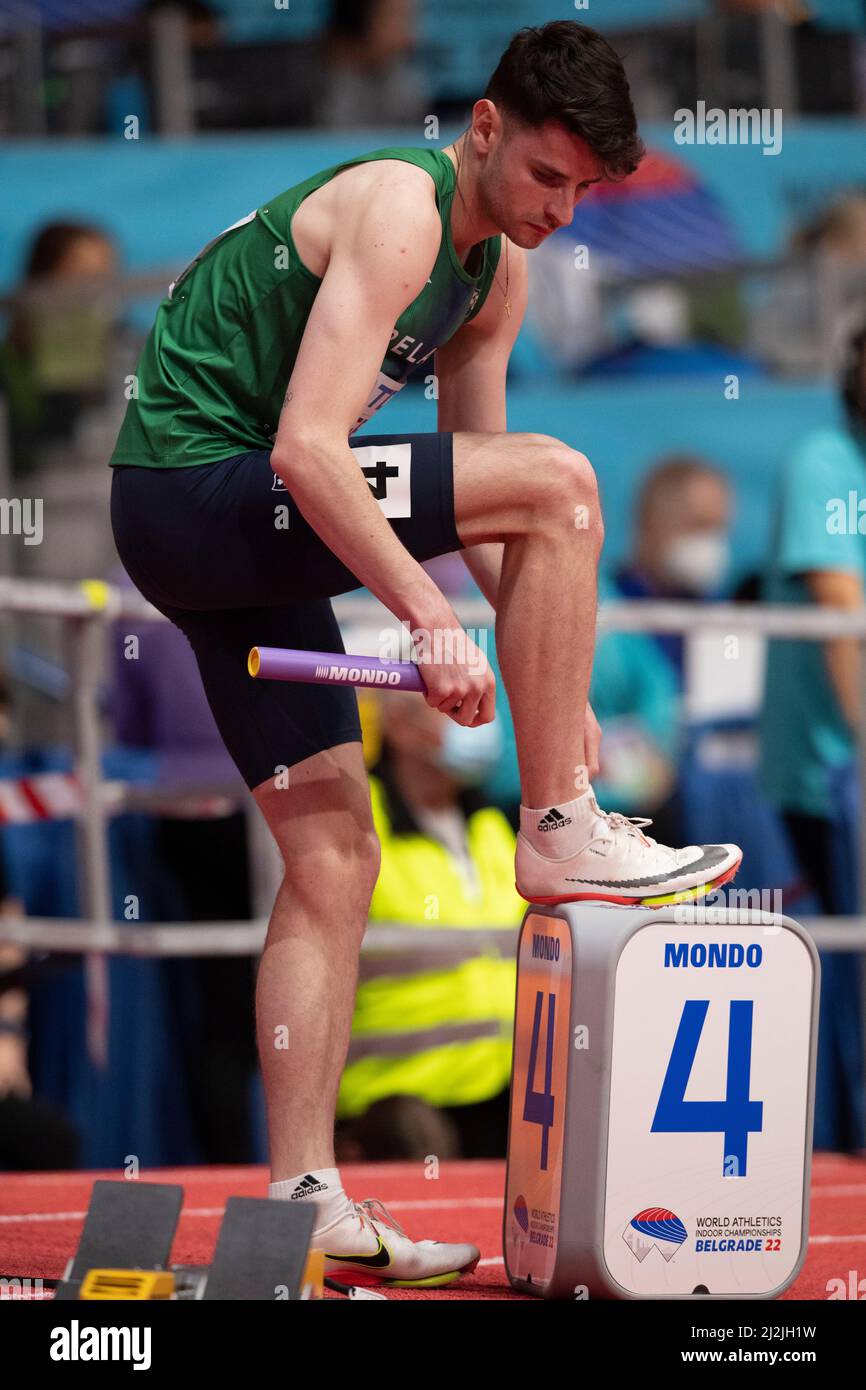 Cillin Greene IRL competing the men’s 4x400m relay on Day Two of the ...