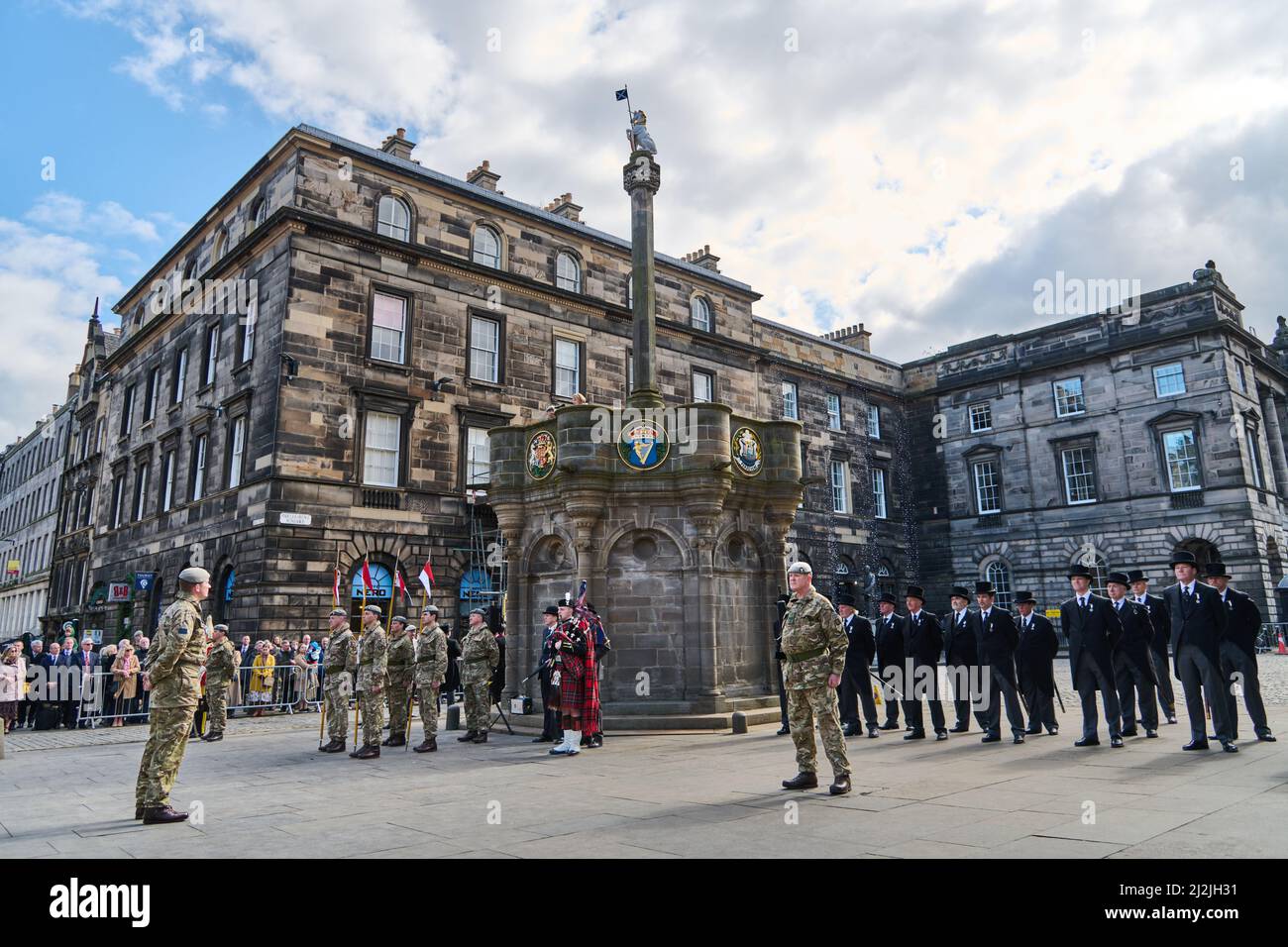Edinburgh Scotland, UK April 02 2022.The British Army, The Scottish and ...