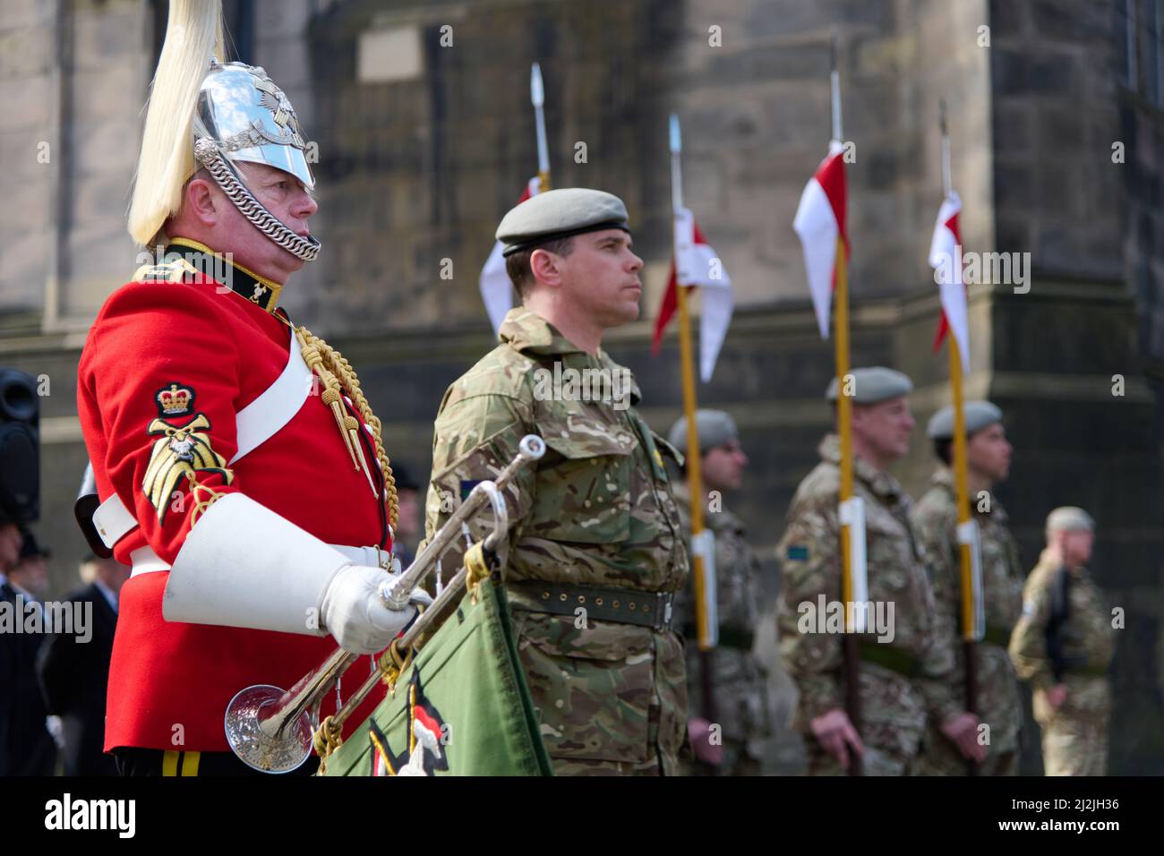 Edinburgh Scotland, UK April 02 2022.The British Army, The Scottish and ...