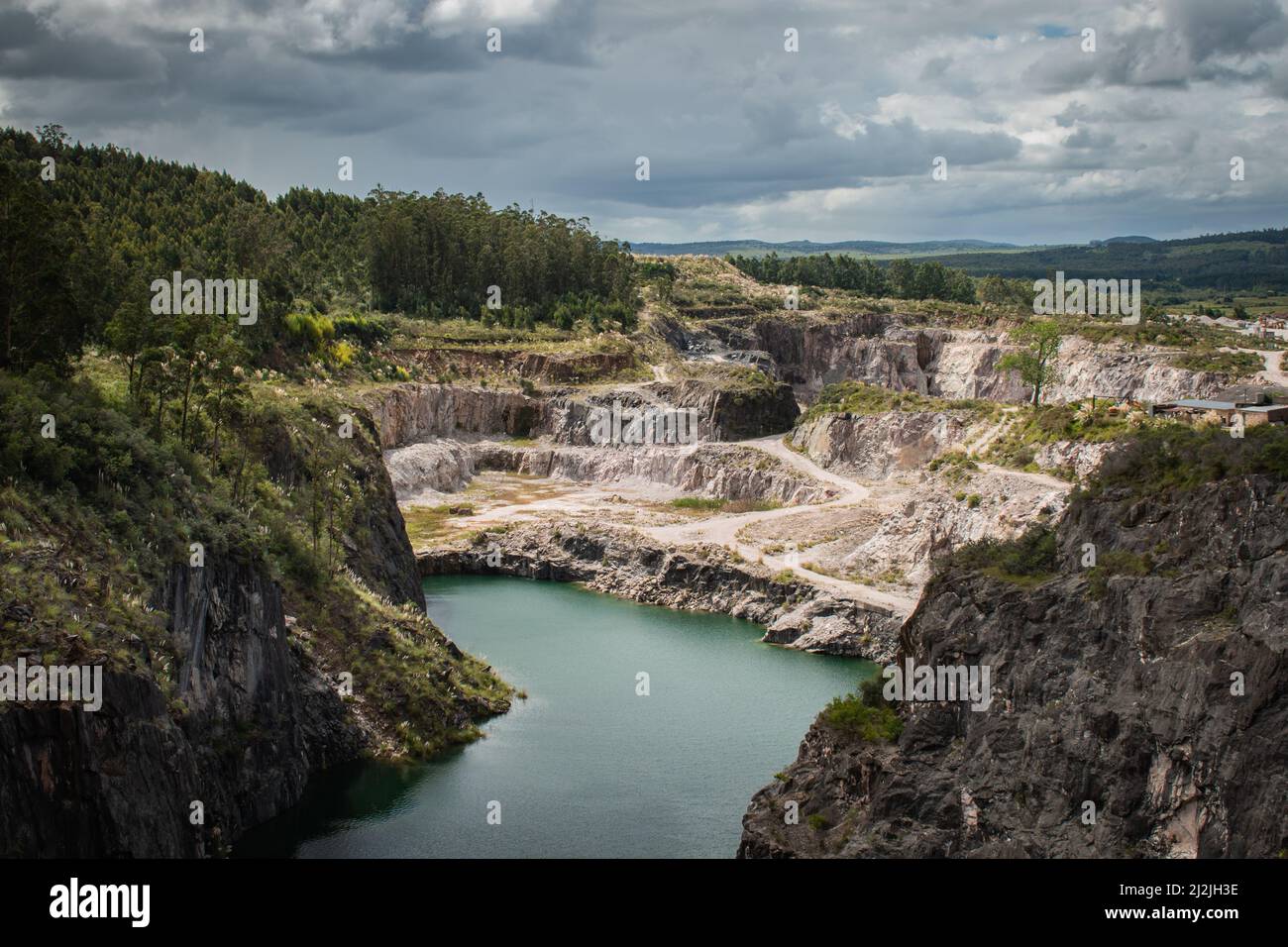 Panoramic stone quarry open pit hi-res stock photography and images - Alamy