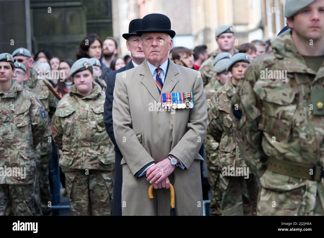 Edinburgh Scotland, UK April 02 2022.The British Army, The Scottish and ...