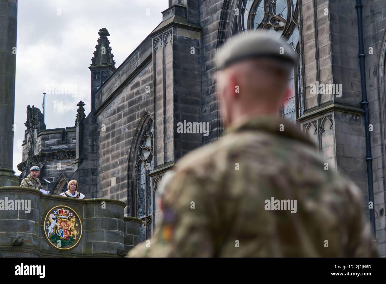 Edinburgh Scotland, UK April 02 2022.The British Army, The Scottish and ...