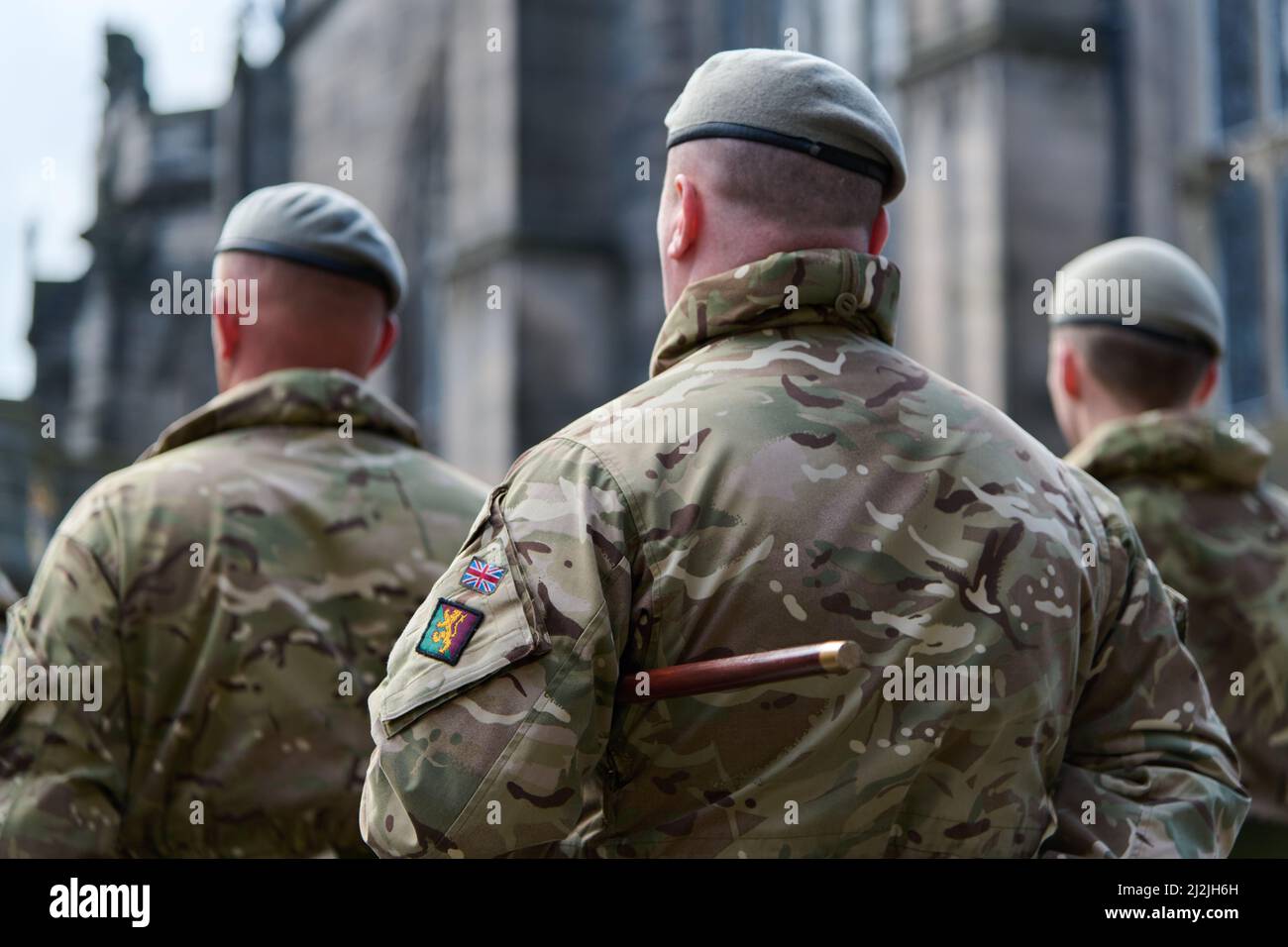 Edinburgh Scotland, UK April 02 2022.The British Army, The Scottish and ...