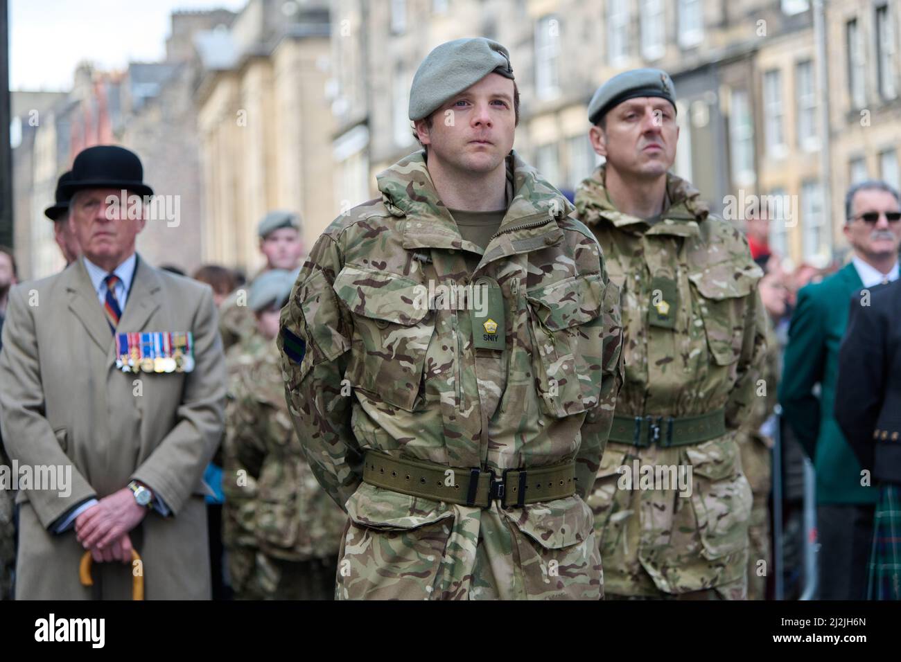 Edinburgh Scotland, UK April 02 2022.The British Army, The Scottish and ...