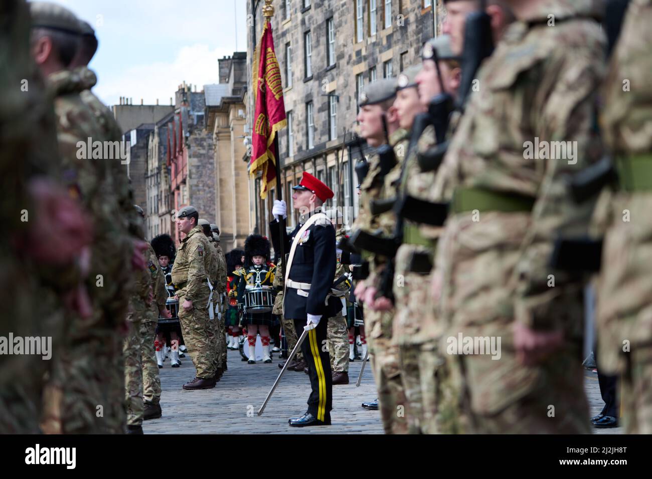 Edinburgh Scotland, UK April 02 2022.The British Army, The Scottish and North Irish Yeomanry ...