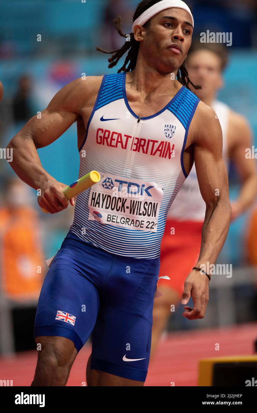 Alex Haydock-Wilson GB & NI running leg two of the men’s 4x400m relay ...