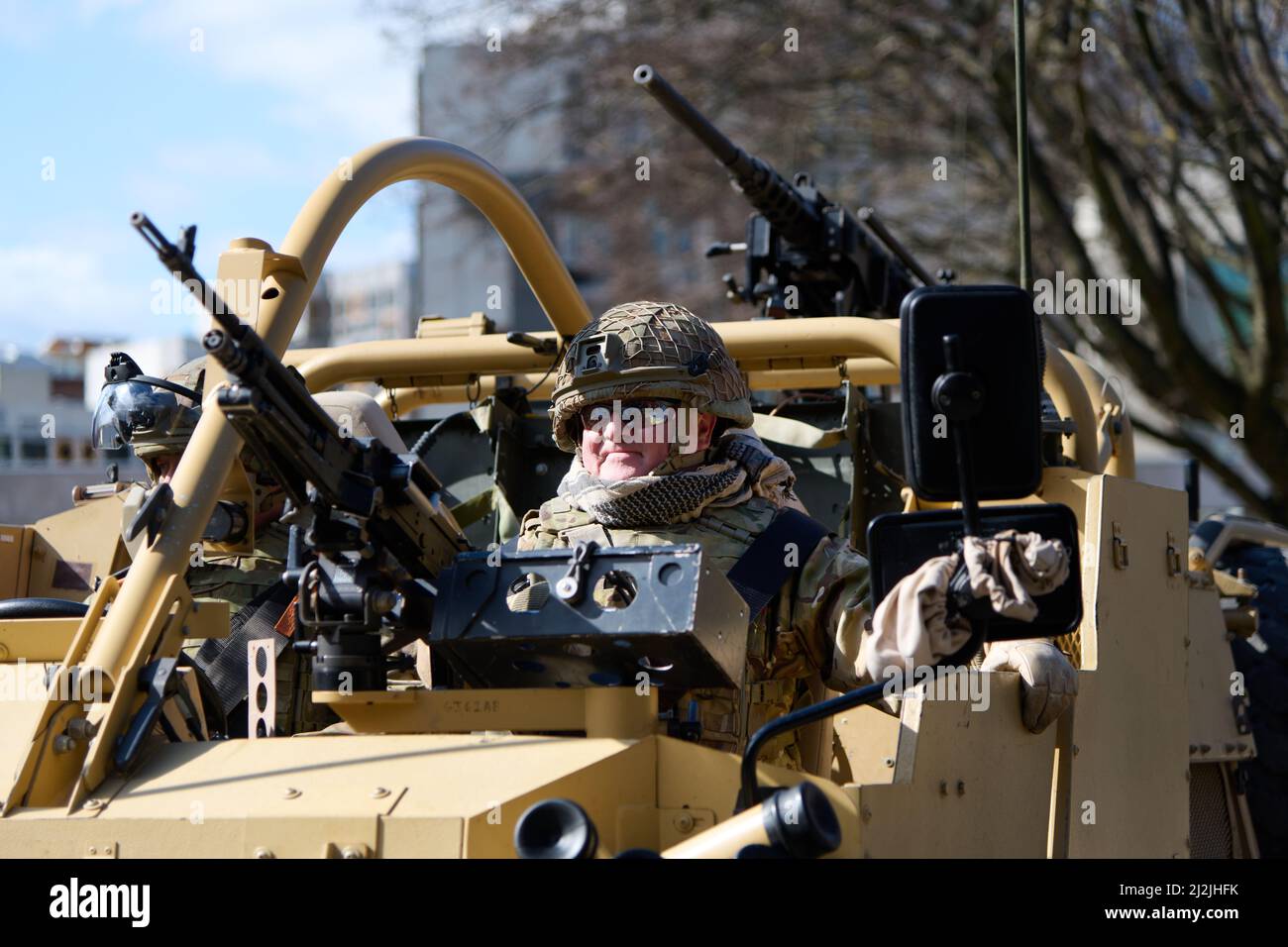 Edinburgh Scotland, UK April 02 2022.The British Army, The Scottish and ...
