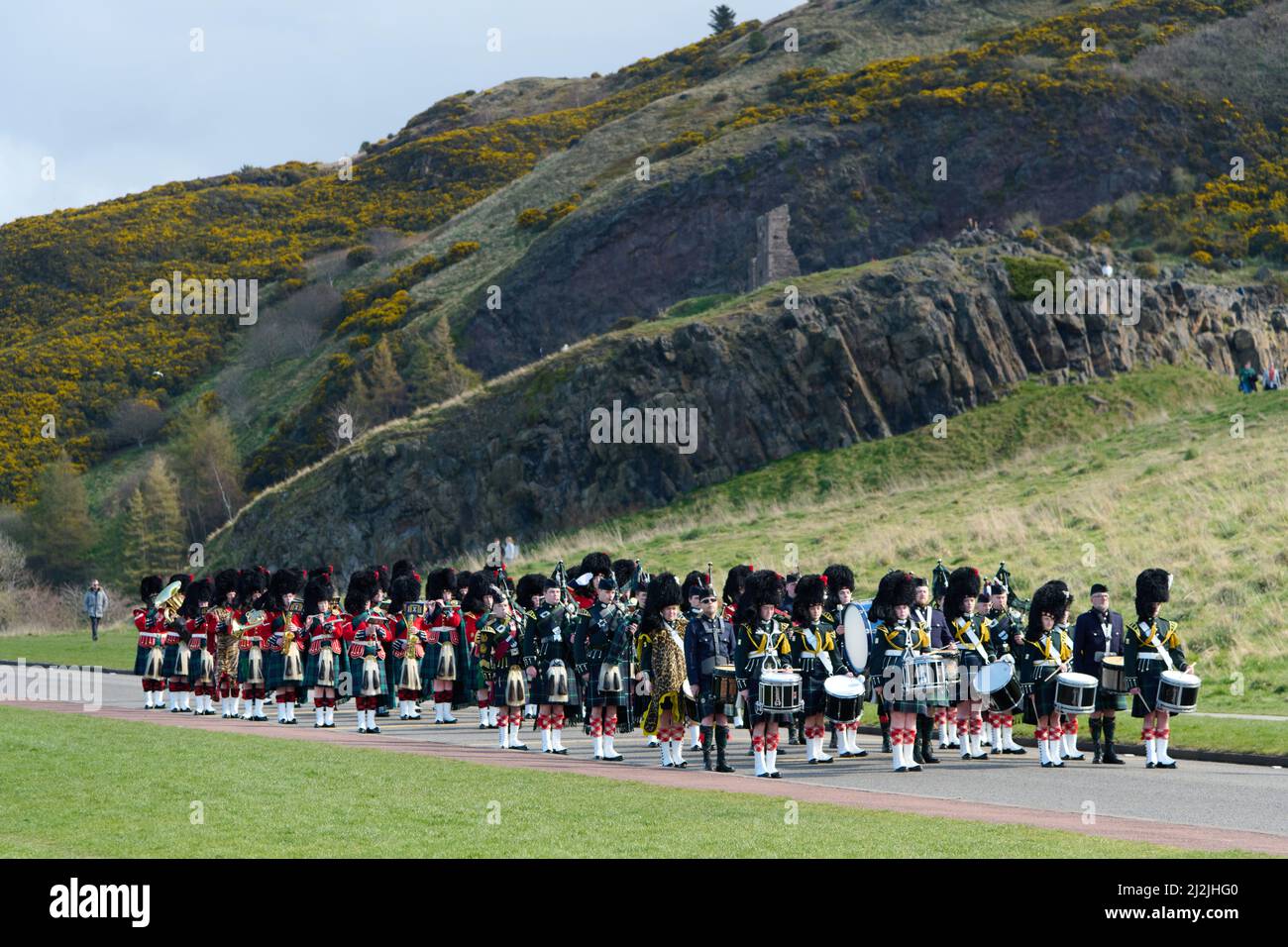Edinburgh Scotland, UK April 02 2022.The British Army, The Scottish and ...