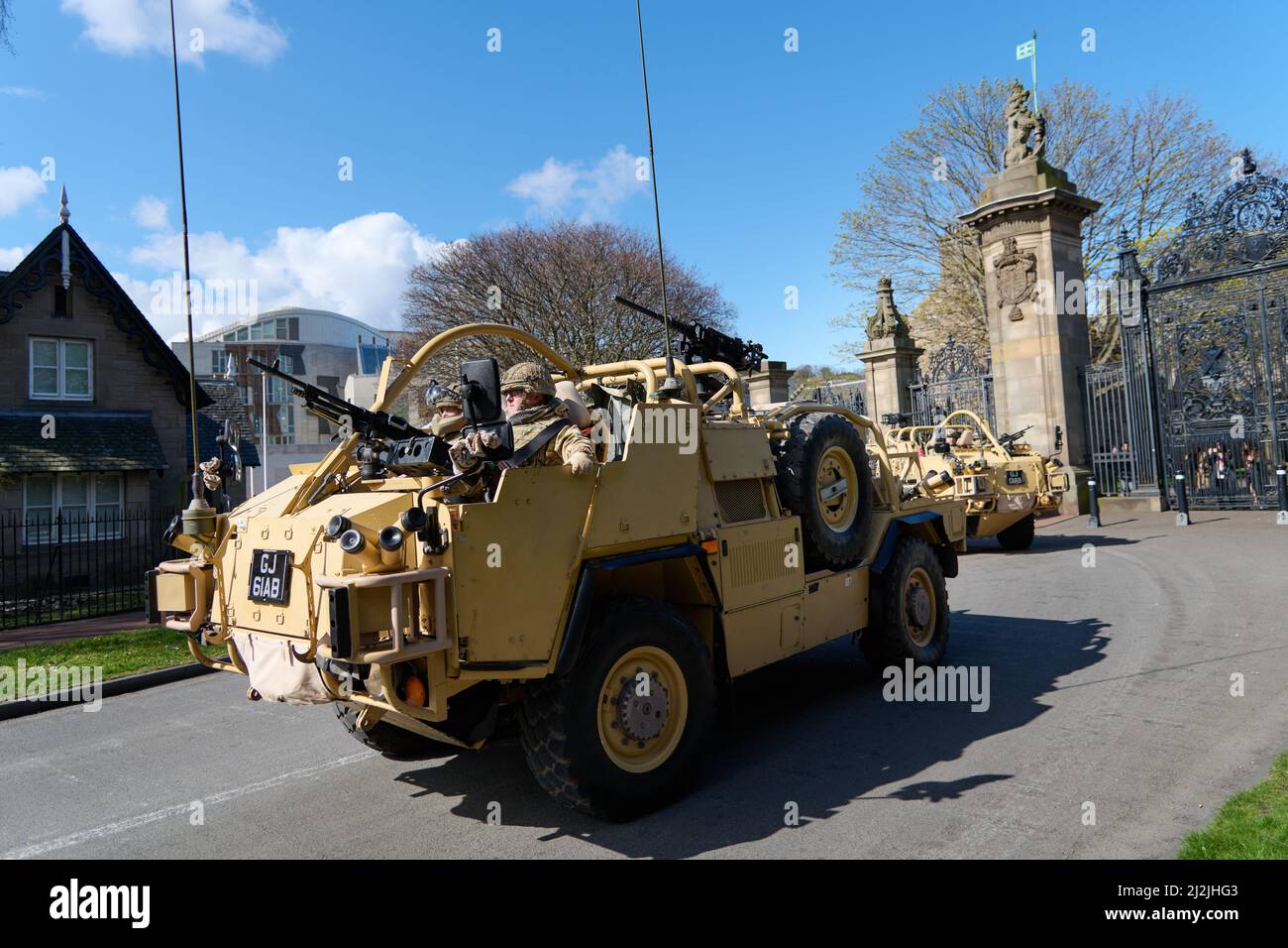 Edinburgh Scotland, UK April 02 2022.The British Army, The Scottish and ...