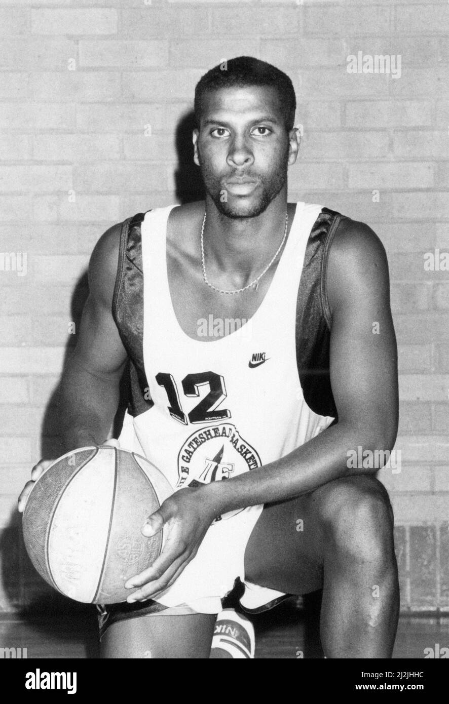 Paul Douglas, Gateshead Basketball Club, 1988 Stock Photo - Alamy